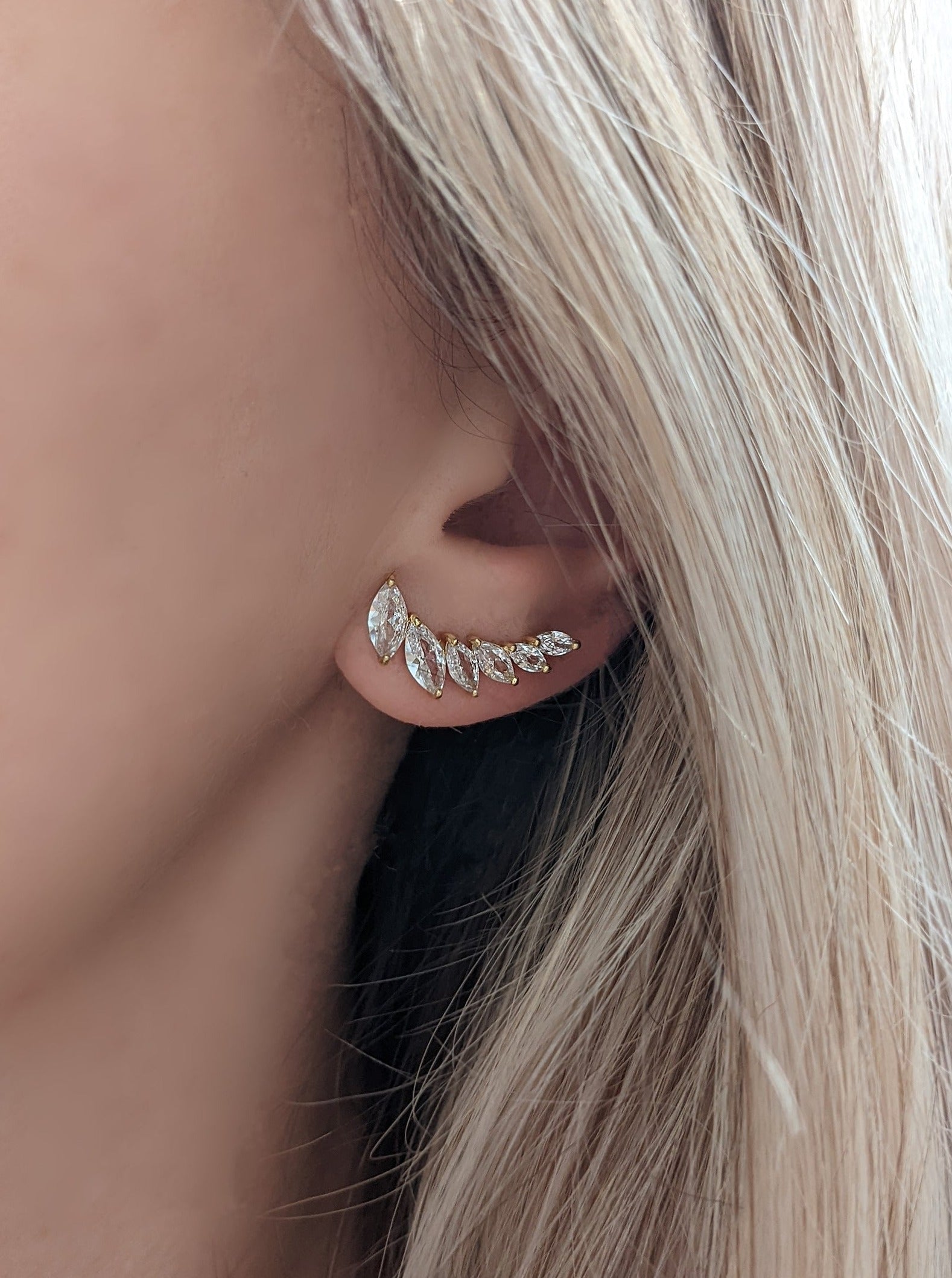 Blake Marquise Ear Climber – Layer the Love